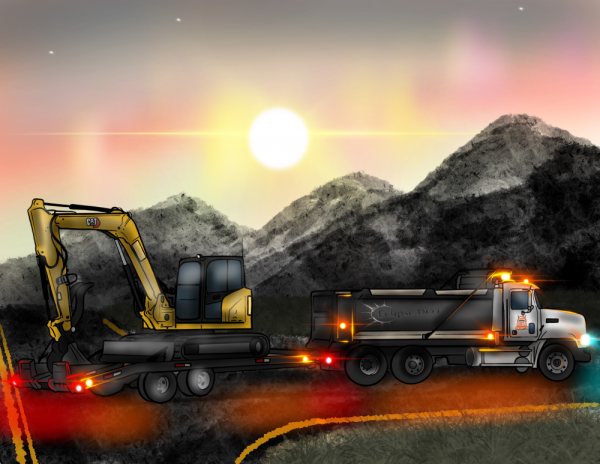 Dump Hauling a Mini - Eclipse DOT