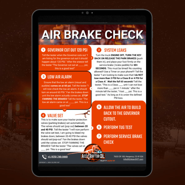 Airbrake Check Printable - Eclipse DOT